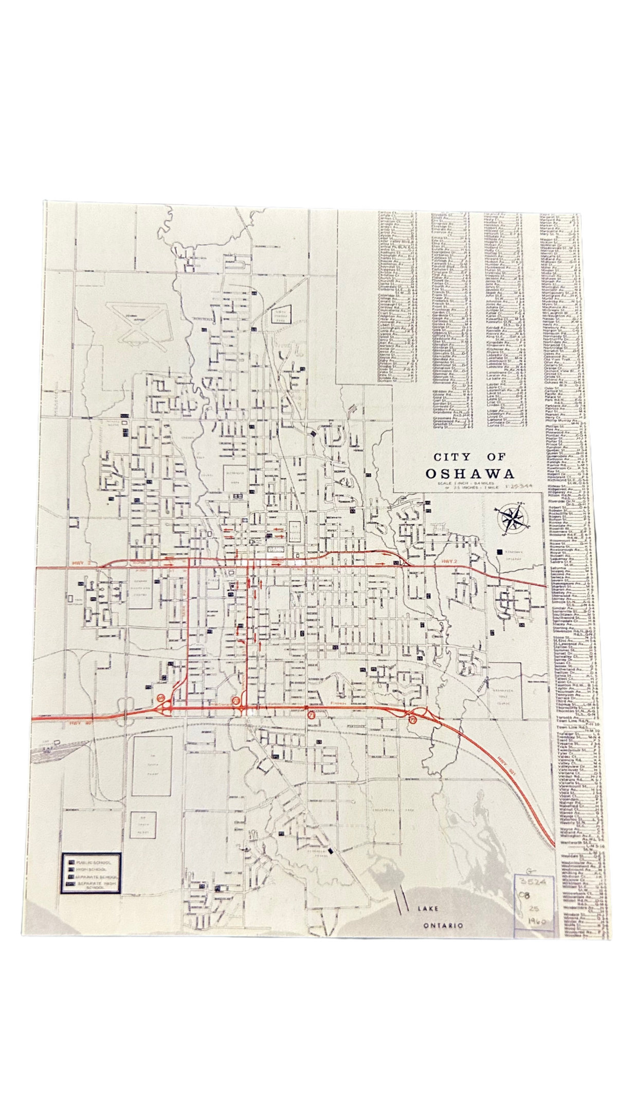 Oshawa Map Postcard — www.robertsinkster.com